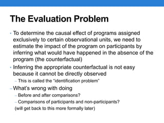 Causal Inference and Program Evaluation | PPT