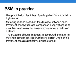 Propensity Score Matching Methods | PDF