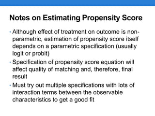 Propensity Score Matching Methods | PDF