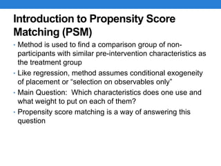Propensity Score Matching Methods | PDF