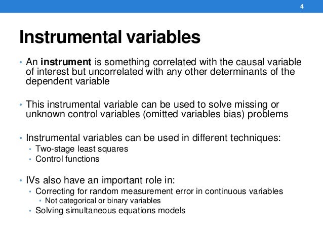 Instrumental Variables And Control Functions