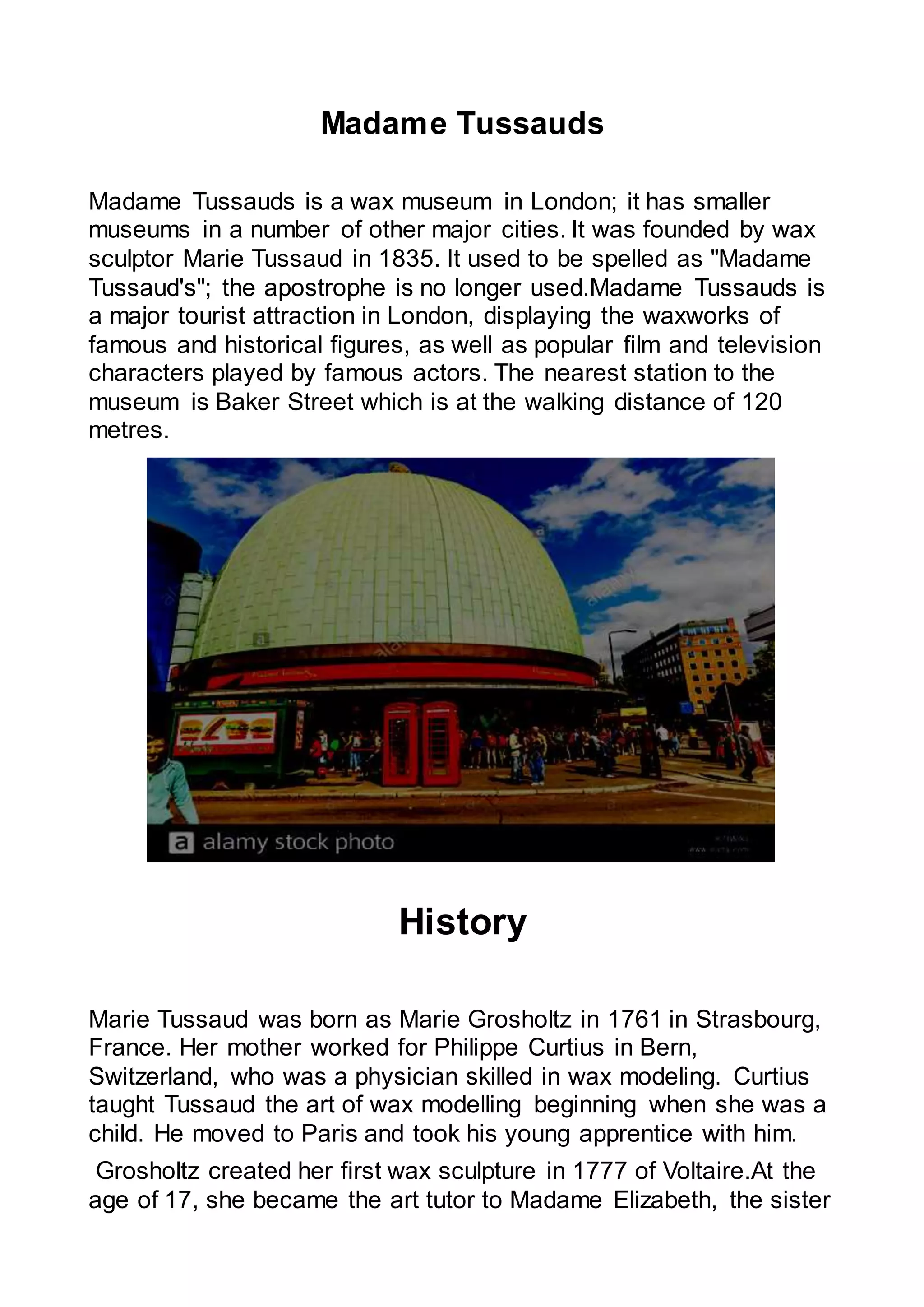 Madame Tussauds | DOC