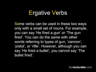 Ergative Verbs | PPT