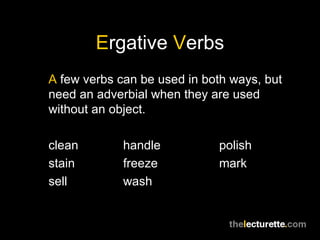 Ergative Verbs | PPT