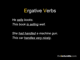 Ergative Verbs | PPT