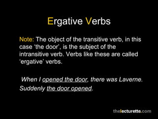 Ergative Verbs | PPT