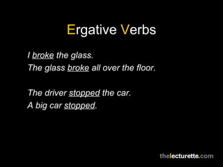 Ergative Verbs | PPT