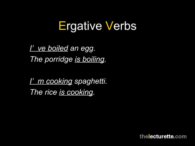 Ergative Verbs | PPT