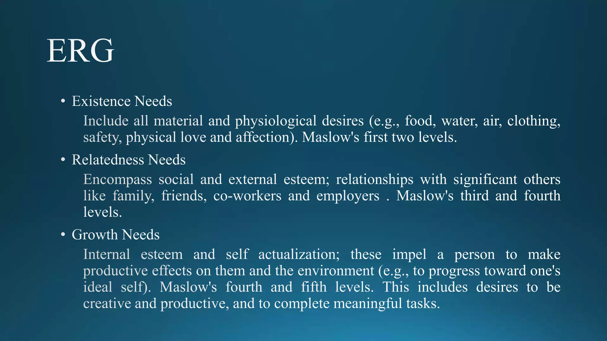 Erg model of motivation | PPTX