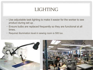 ERGONOMICS IN THE SEWING ROOM | PPTX