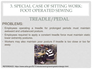 ERGONOMICS IN THE SEWING ROOM | PPTX