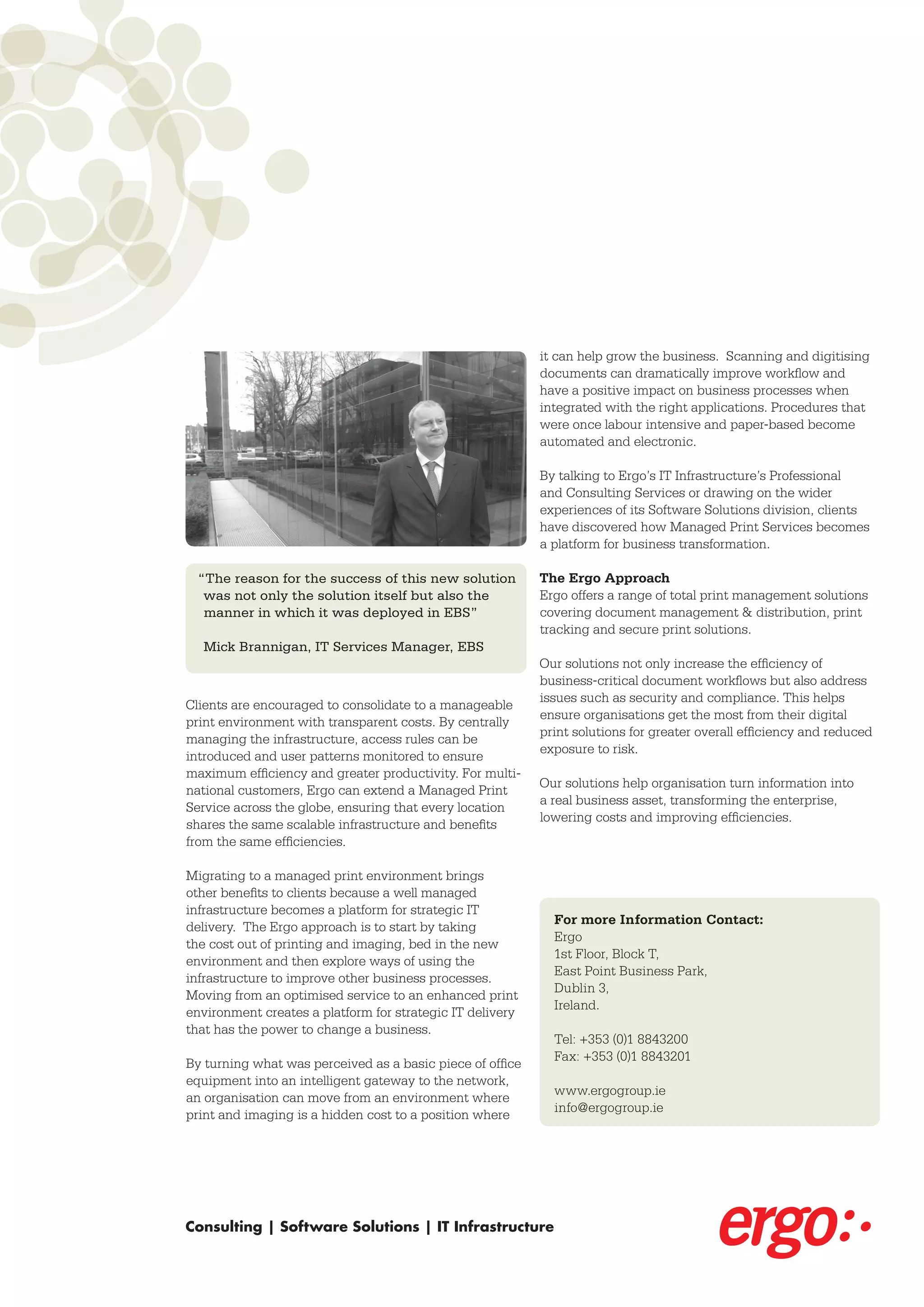 Ergo - Managed Print Services Overview Brochure | PDF