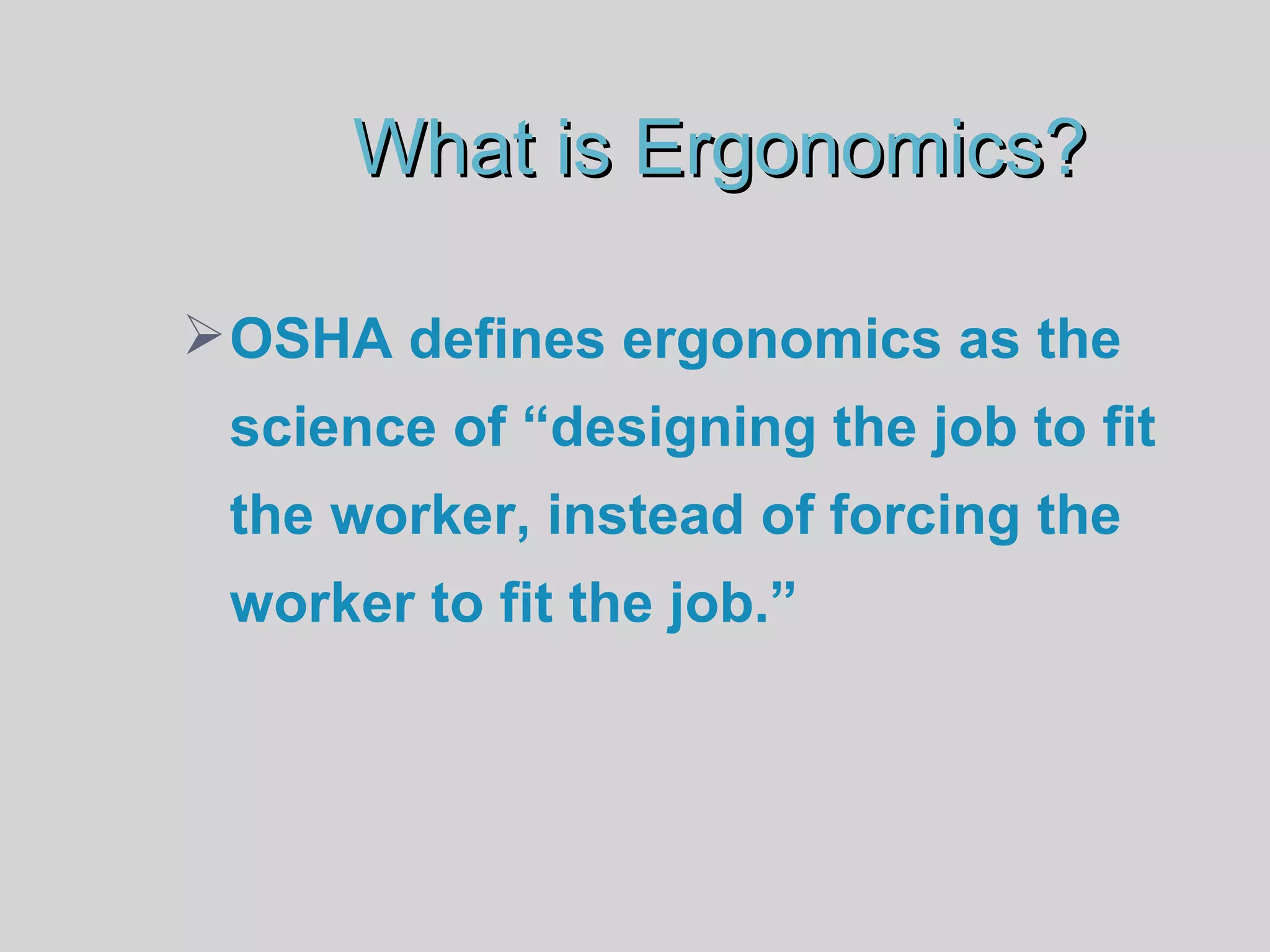Ergonomic Safety Training | PPT