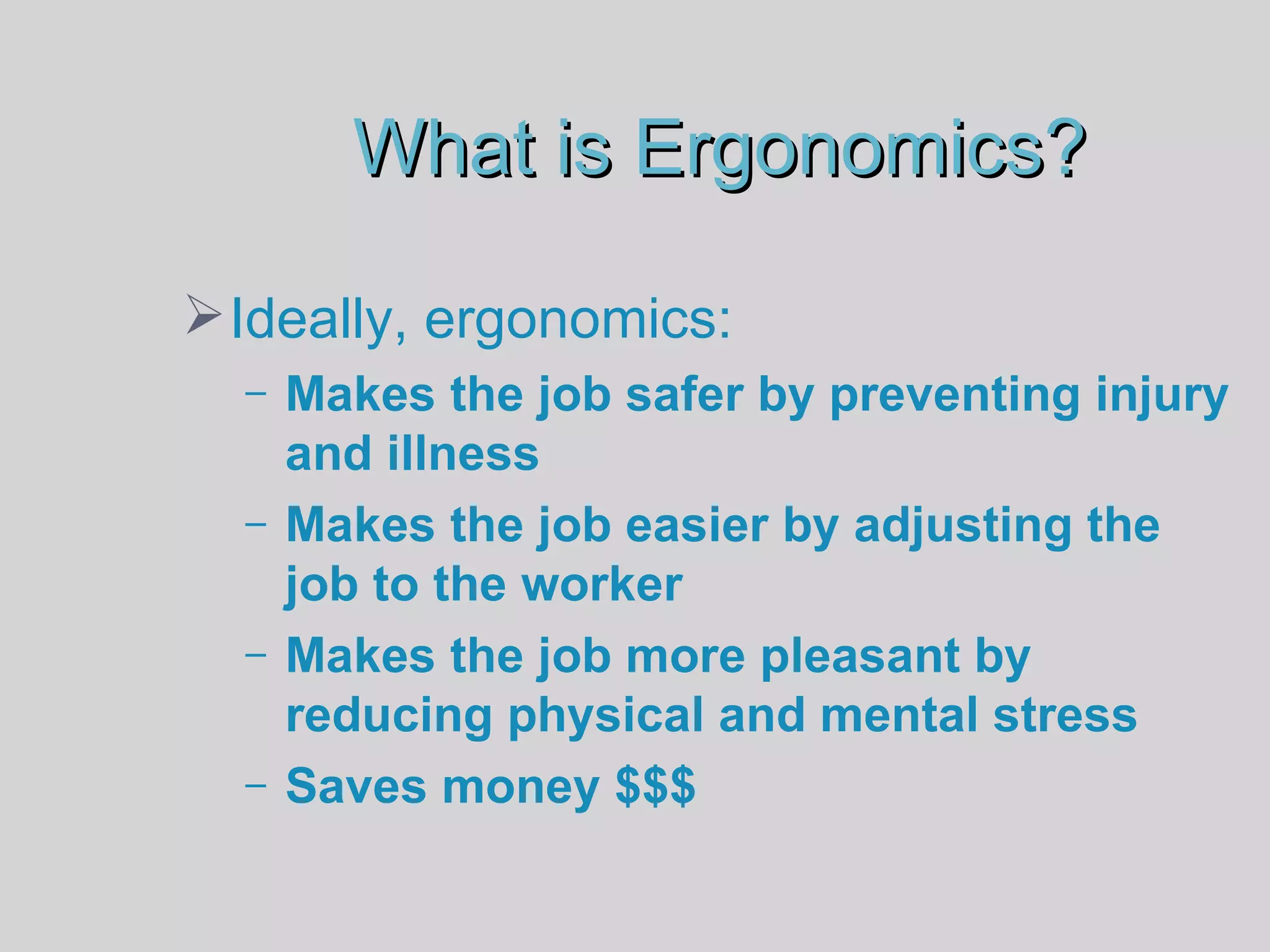 Ergonomic Safety Training | PPT