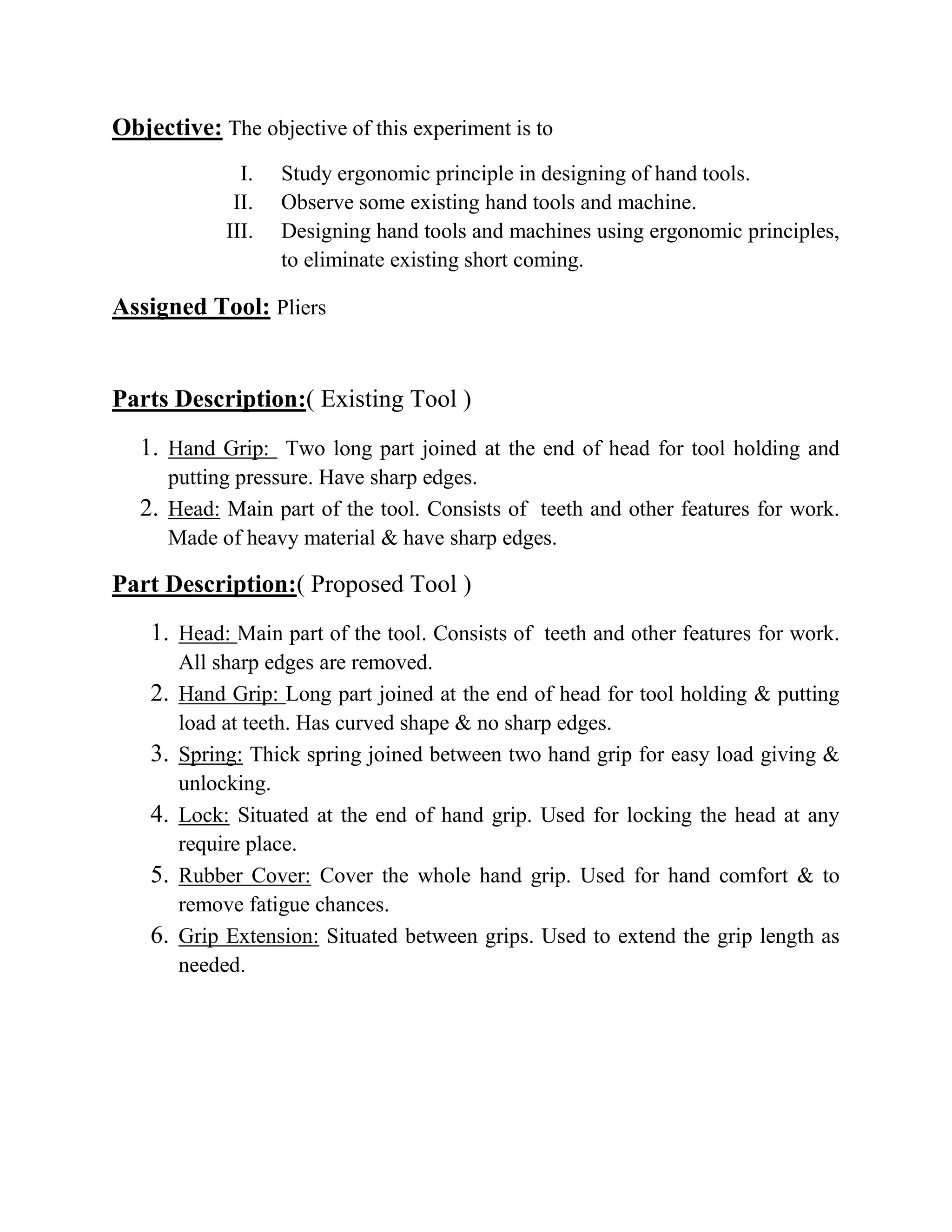 Ergonmical tool design | PDF