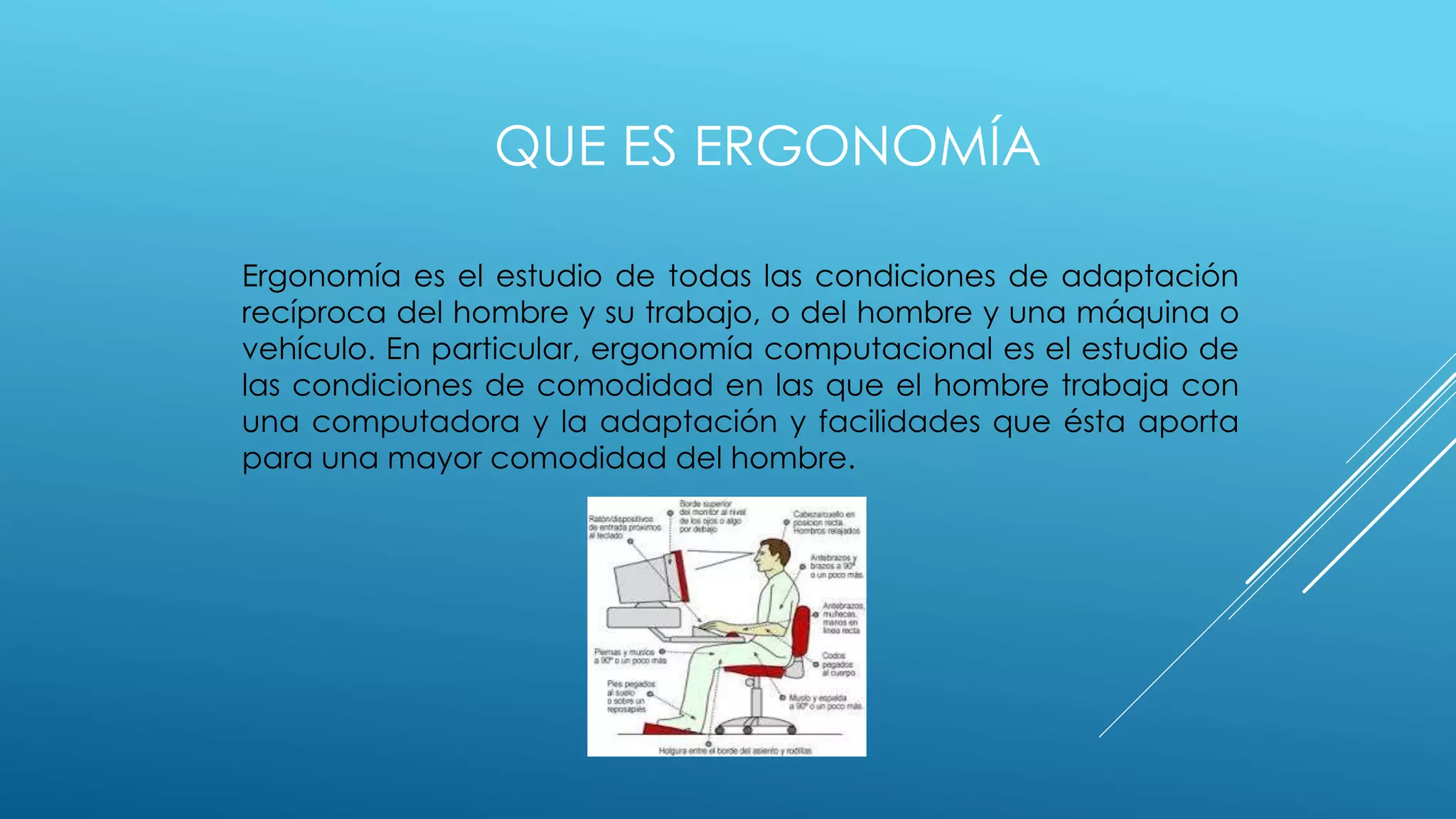 Ergonomía en el uso de computadores | PPT