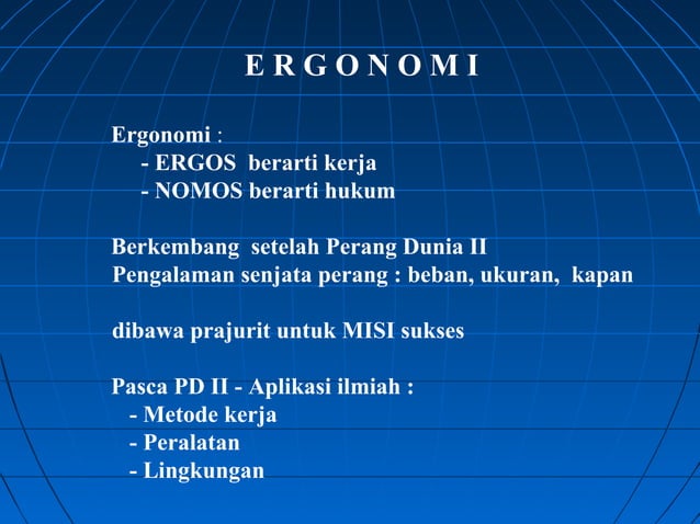 Ergonomi | PPT