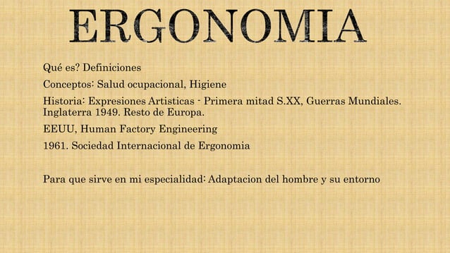 Ergonomia Introduccion Curso Superior Pptx