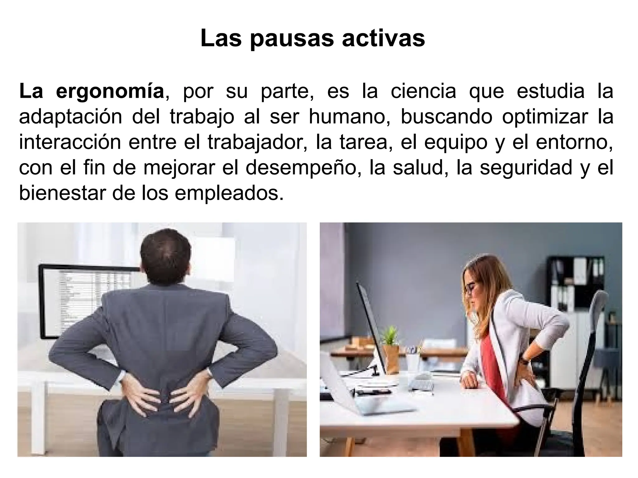 CAPACITACION SOBRE ERGONOMIA Y PAUSAS ACTIVAS | PPT