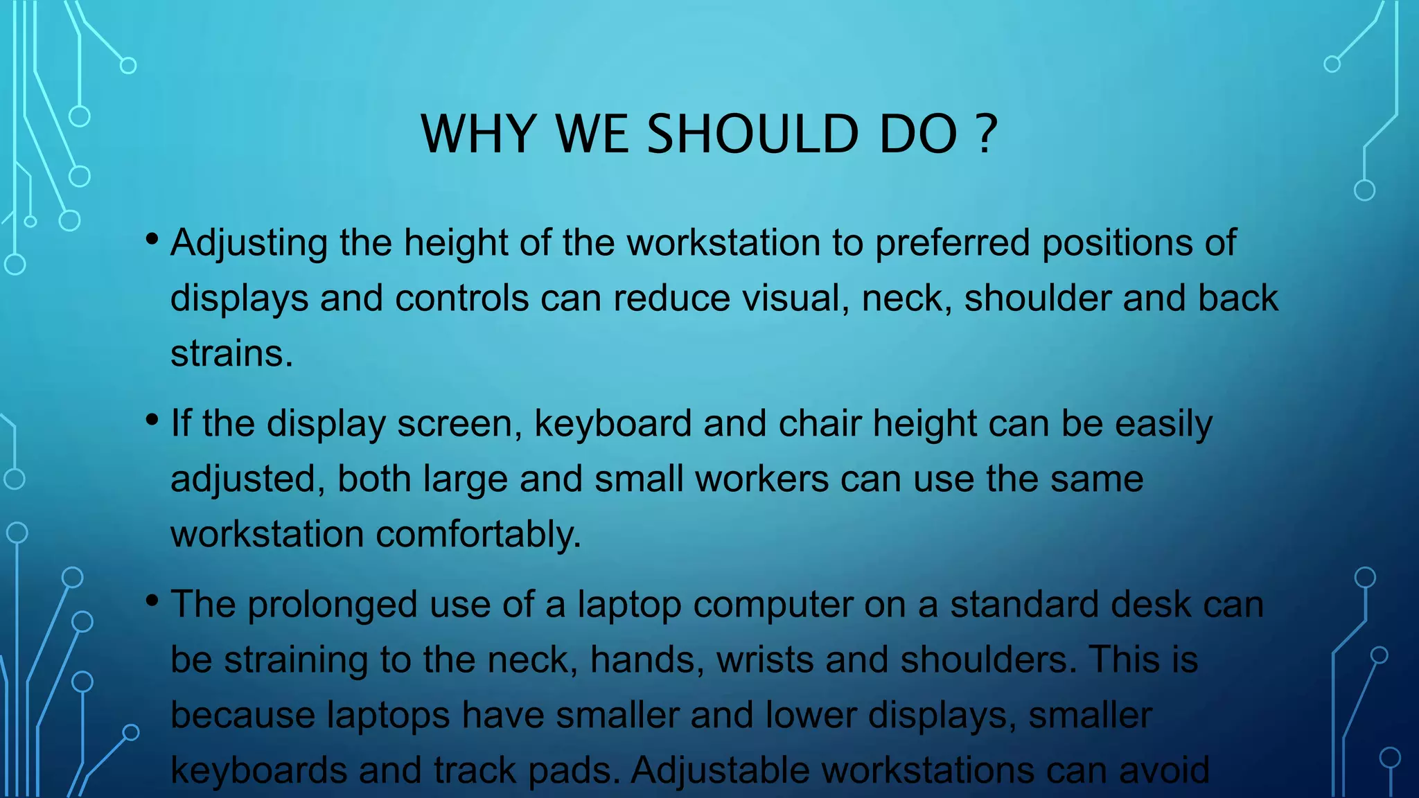 Ergonomic approaches to workstation design of computer workers | PPT