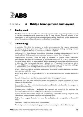 Ergonomic design of navigation bridges | PDF
