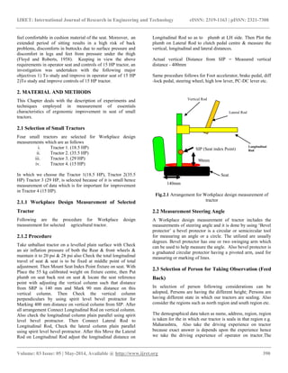 Ergonomic improvement in operator seat and controls of small tractor | PDF