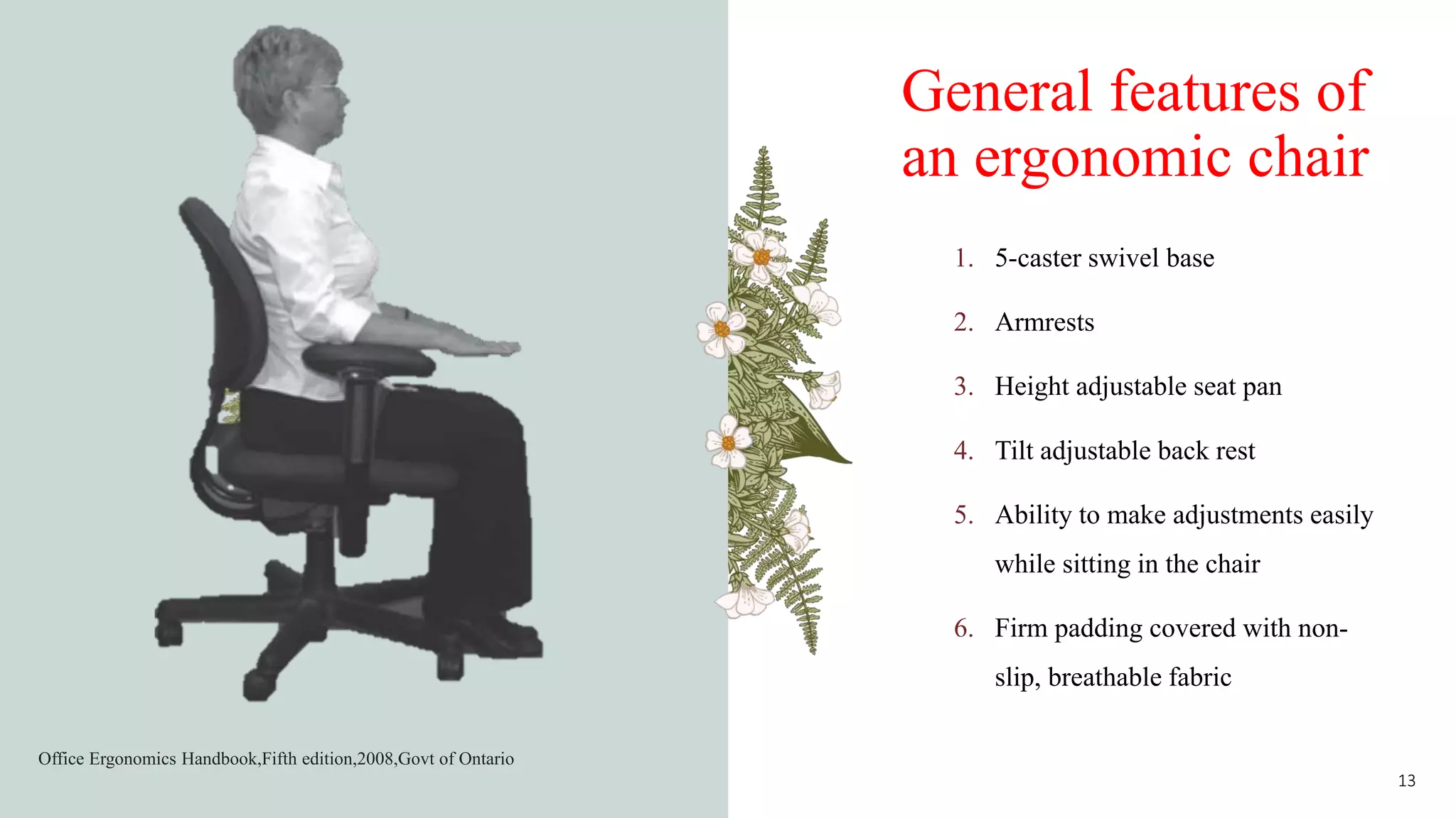 Ergonomic modification for a person with a desk job | PPTX | Foot ...