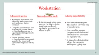 Ergonomic modification for a person with a desk job | PPTX | Foot ...