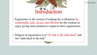 Ergonomic modification for a person with a desk job | PPTX | Foot ...