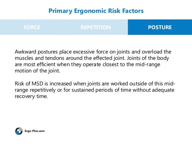 Ergonomic Risk Factors and Control Methods