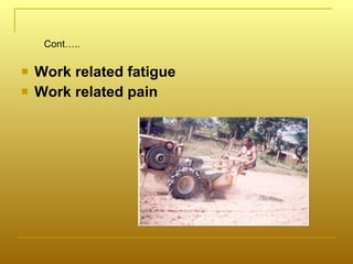 OPERATOR’S FATIGUE OF HAND TRACTORS | PPT