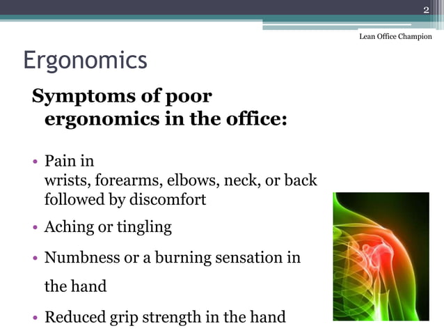 Office Ergonomics | PPTX | Computer Peripherals | Computing