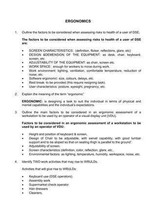 Ergonomics | DOC | Computer Peripherals | Computing