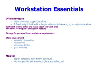 Ergonomics and equipment Design | PPTX