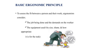 Ergonomics is about fitting right job for the right person for industry ...