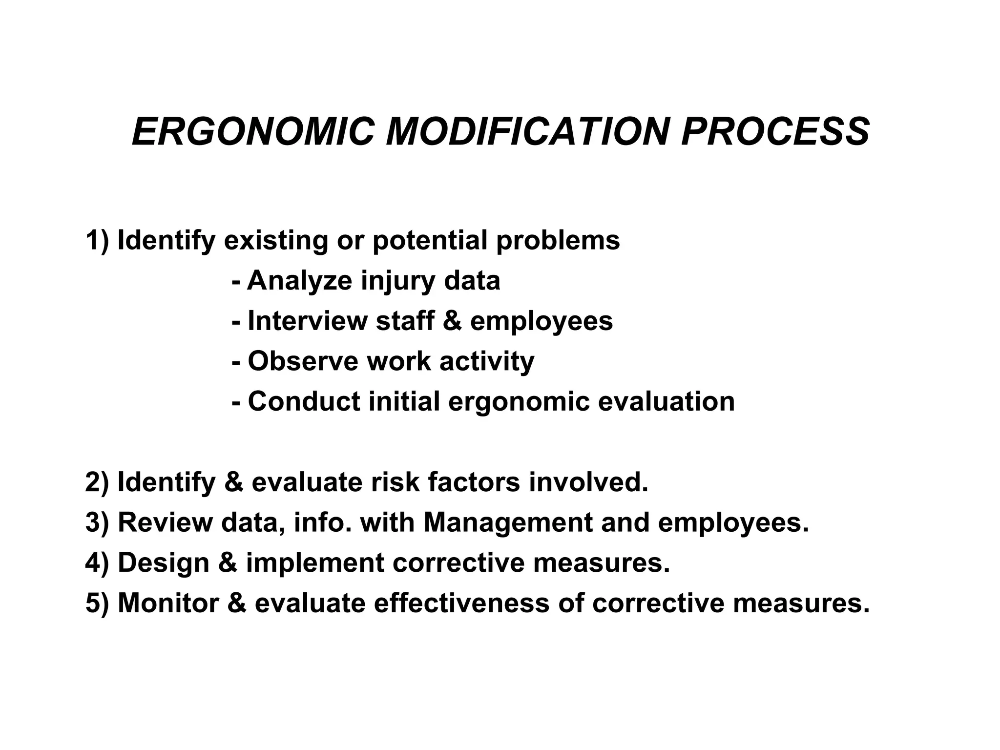 Basic Ergonomics ________training program | PPT