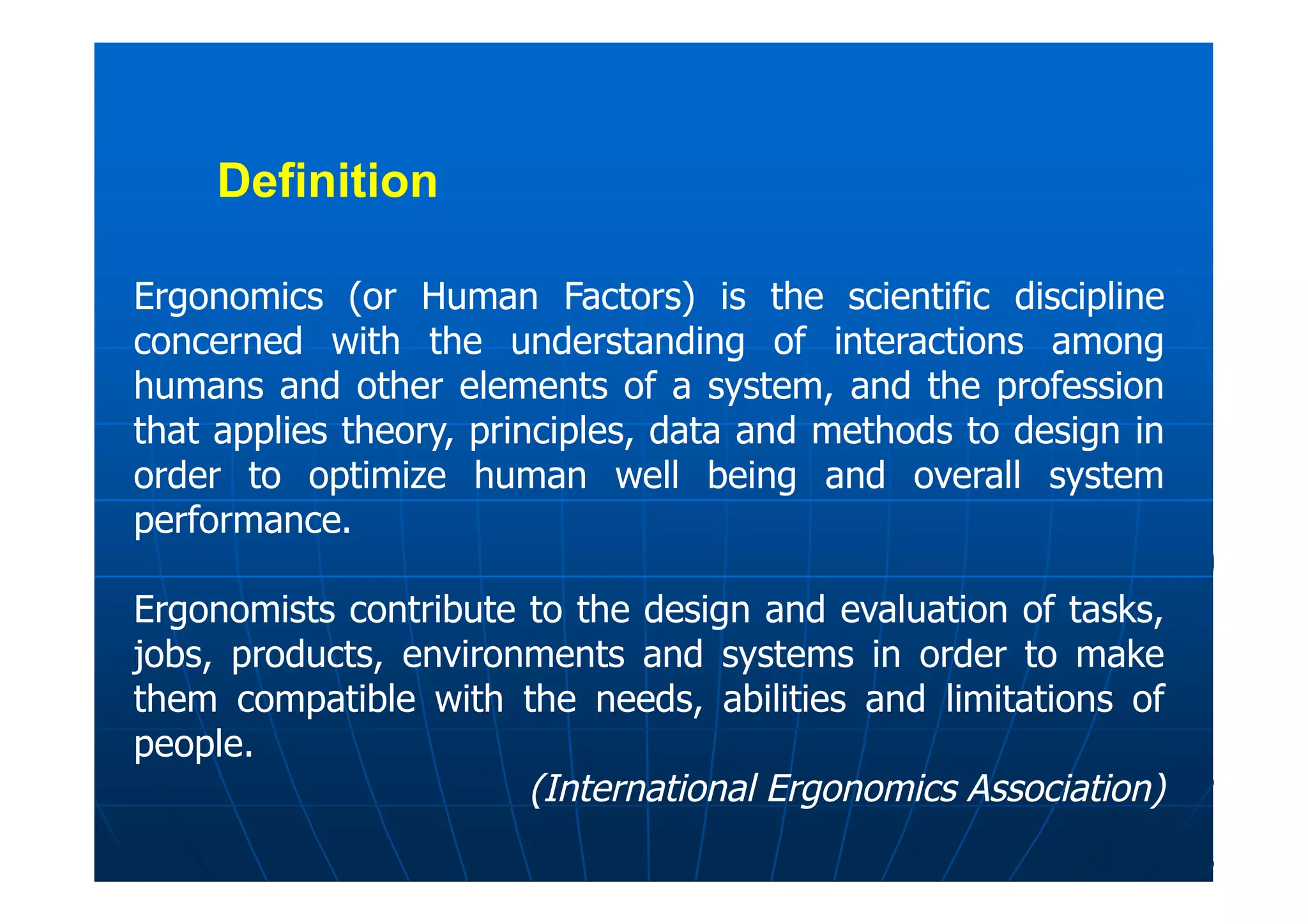 Ergonomics and Human Factors Fundamentals: An introduction | PDF