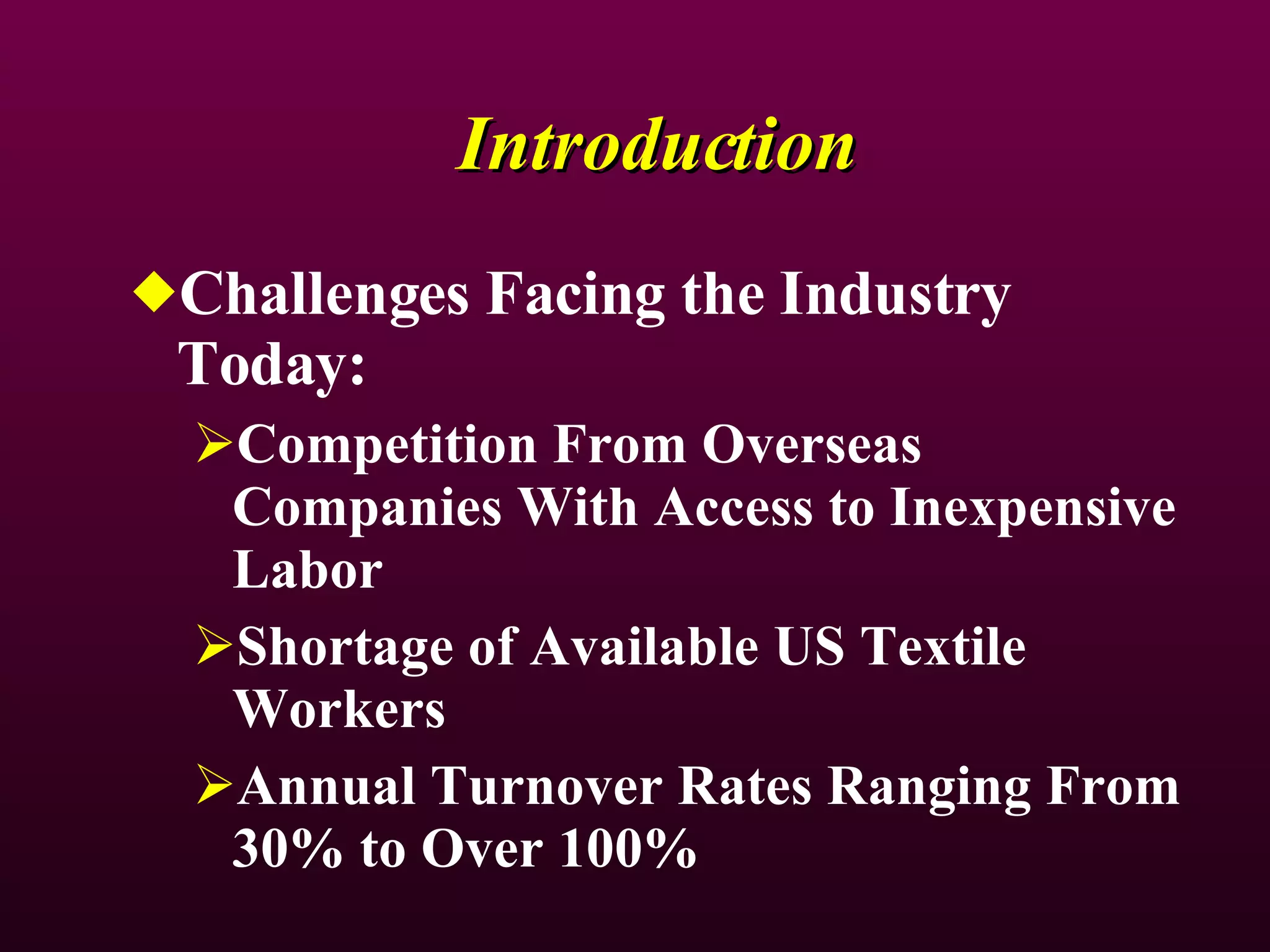 Ergonomics In The Textile Industry | PPT