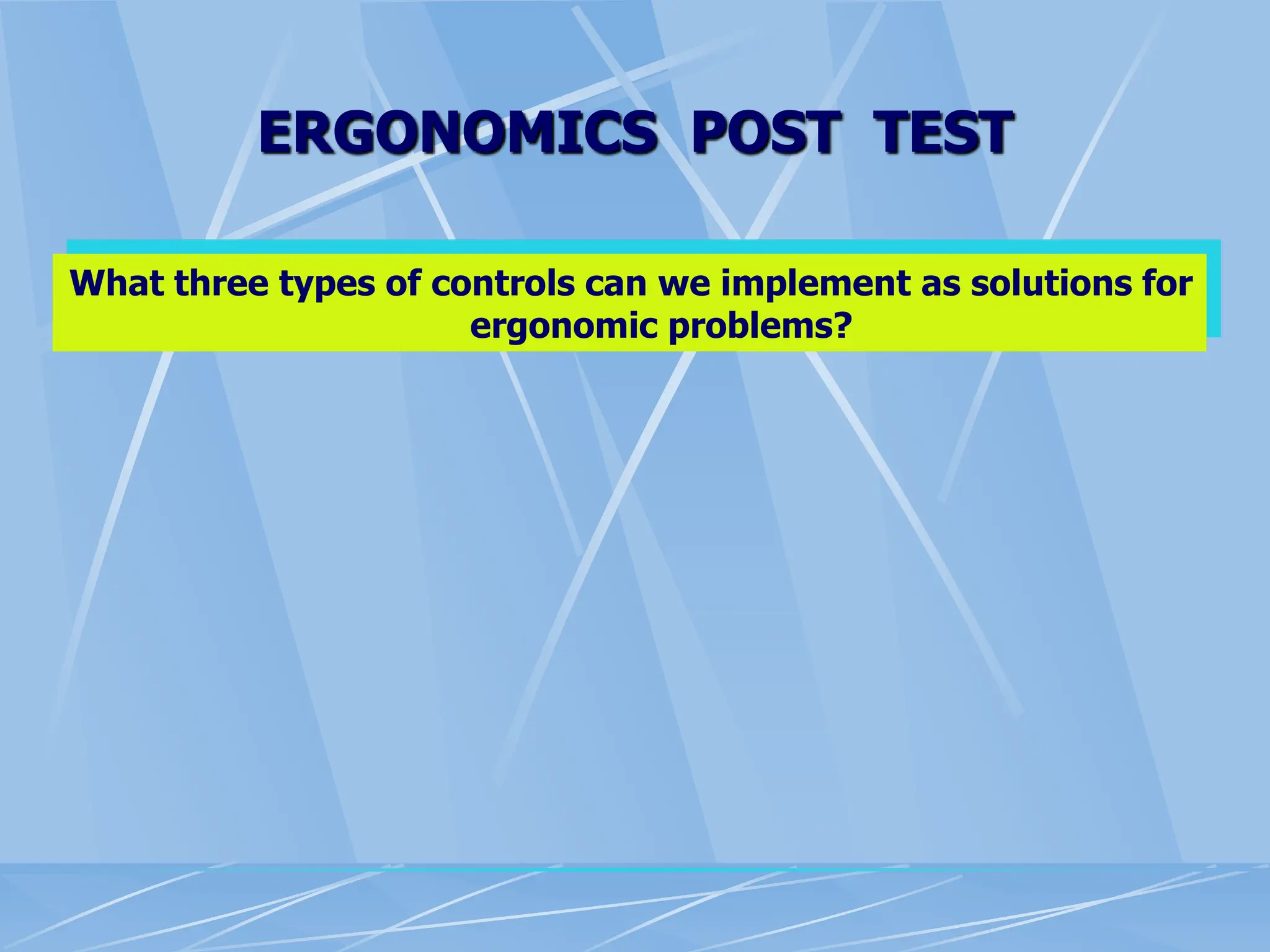 ergonomics-training power point presentation | PPT