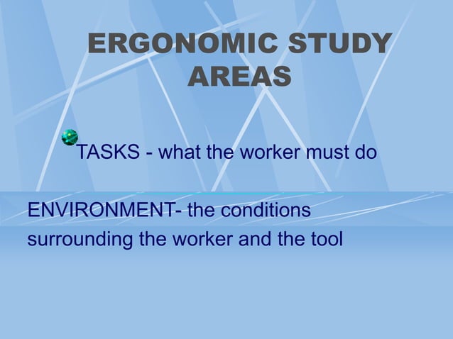 ergonomics-training power point presentation | PPT