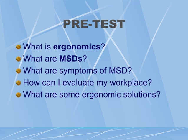 ergonomics-training power point presentation | PPT