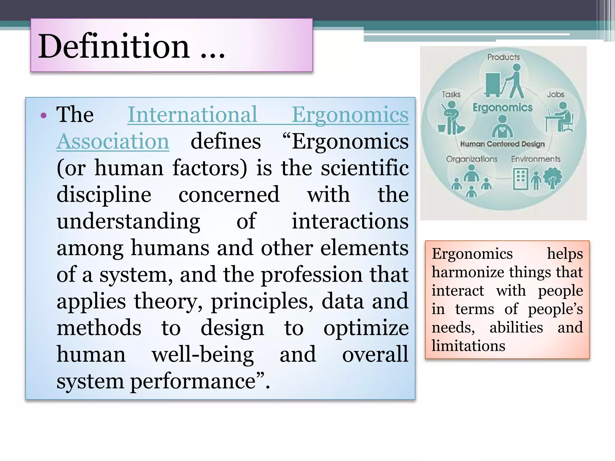 Ergonomics - Concept and its Importance | PPTX