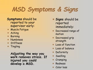 ergonomics[1].pptx | Death, Injury, or Military Conflict | Sensitive Topics