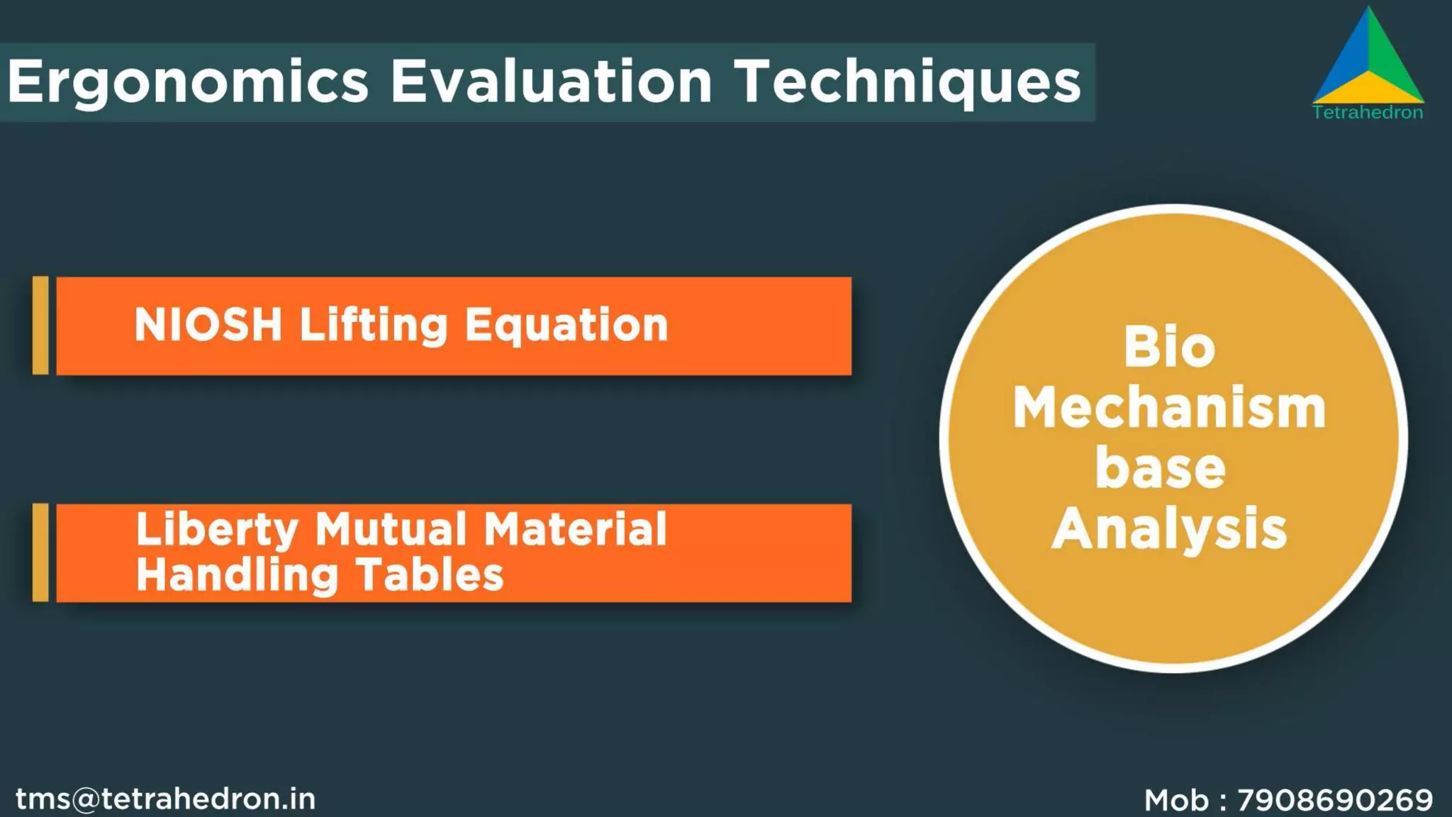 Ergonomics - Meaning, types and techniques - Tetrahedron Manufacturing ...