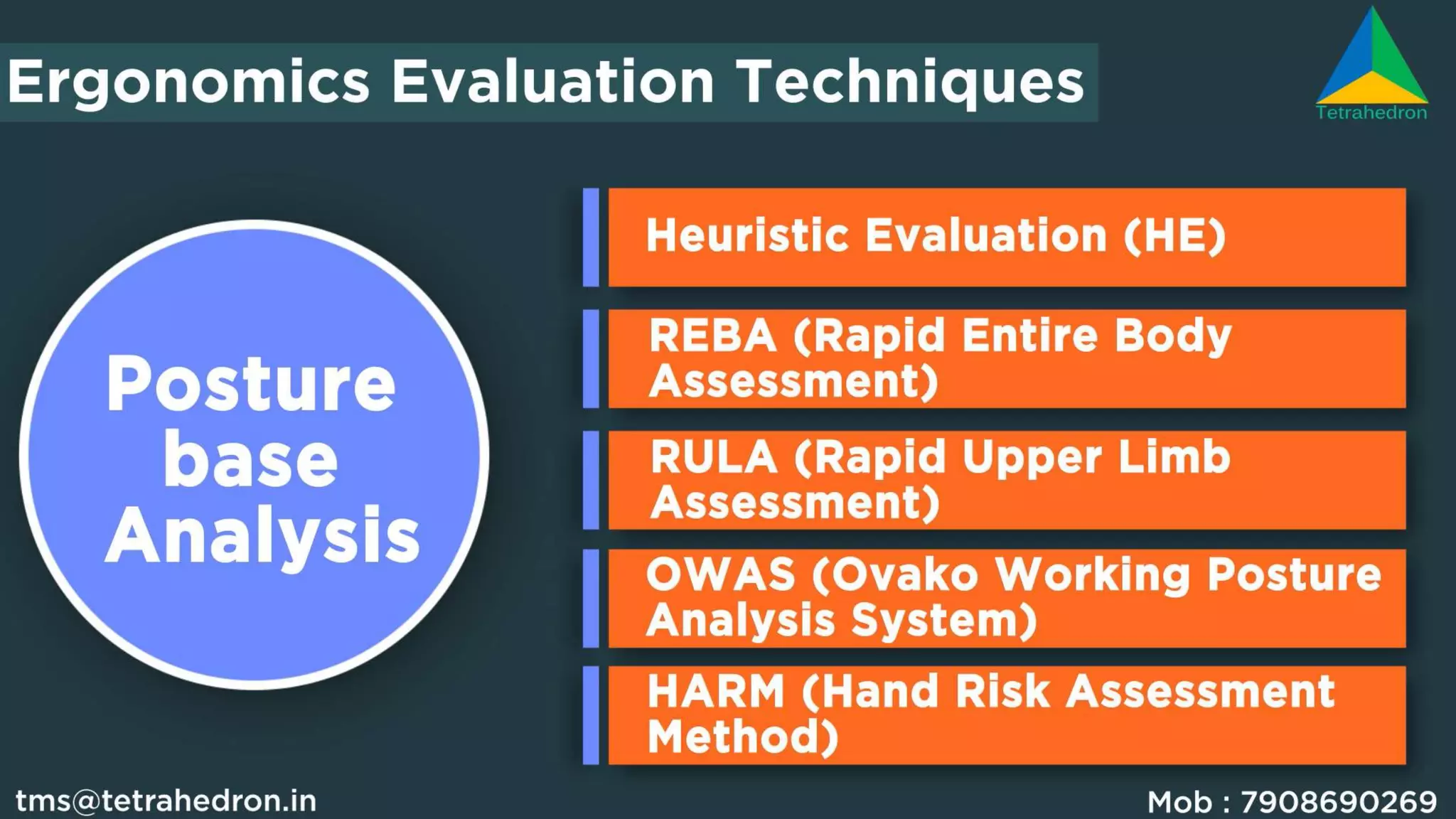 Ergonomics - Meaning, types and techniques - Tetrahedron Manufacturing ...