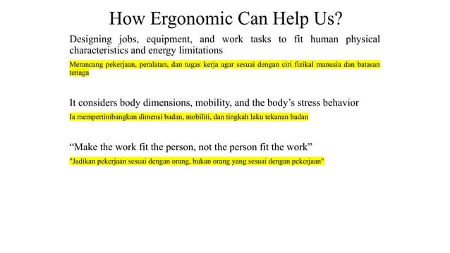 Ergonomics And Manual Handling In Power Point Pptx
