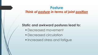 Ergonomics at workplace | PPTX