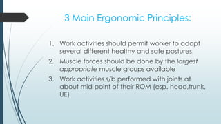 Ergonomics at workplace | PPTX