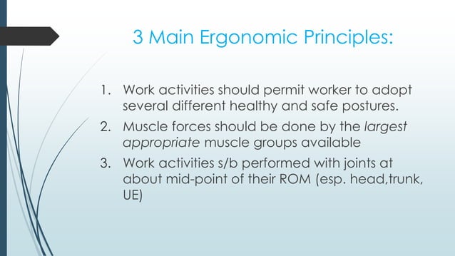 Ergonomics at workplace | PPTX