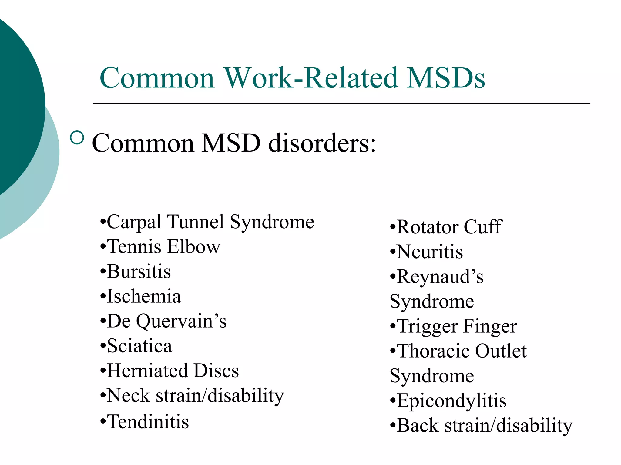 Ergonomics at workplace | PPTX